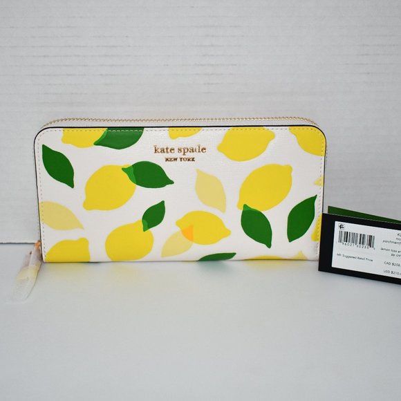 kate spade | Bags | Kate Spade Morgan Lemon Zip Around Continental ...
